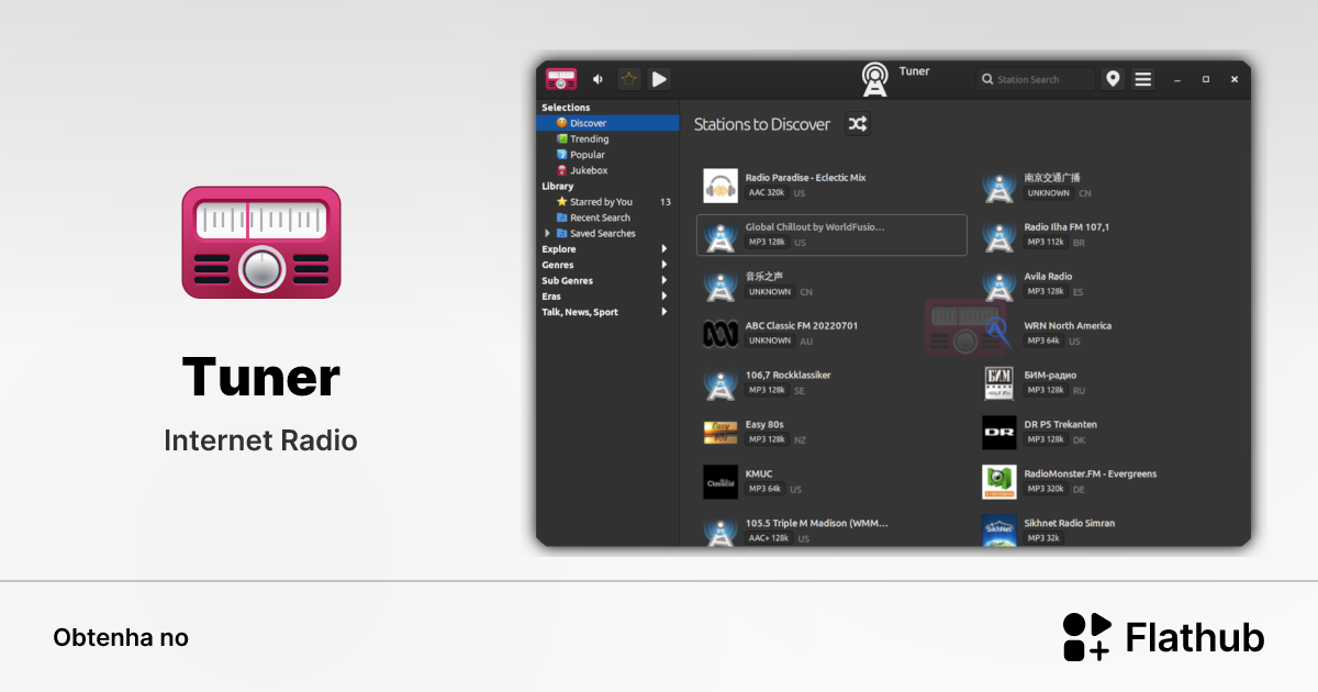 Instalar Tuner no Linux | Flathub