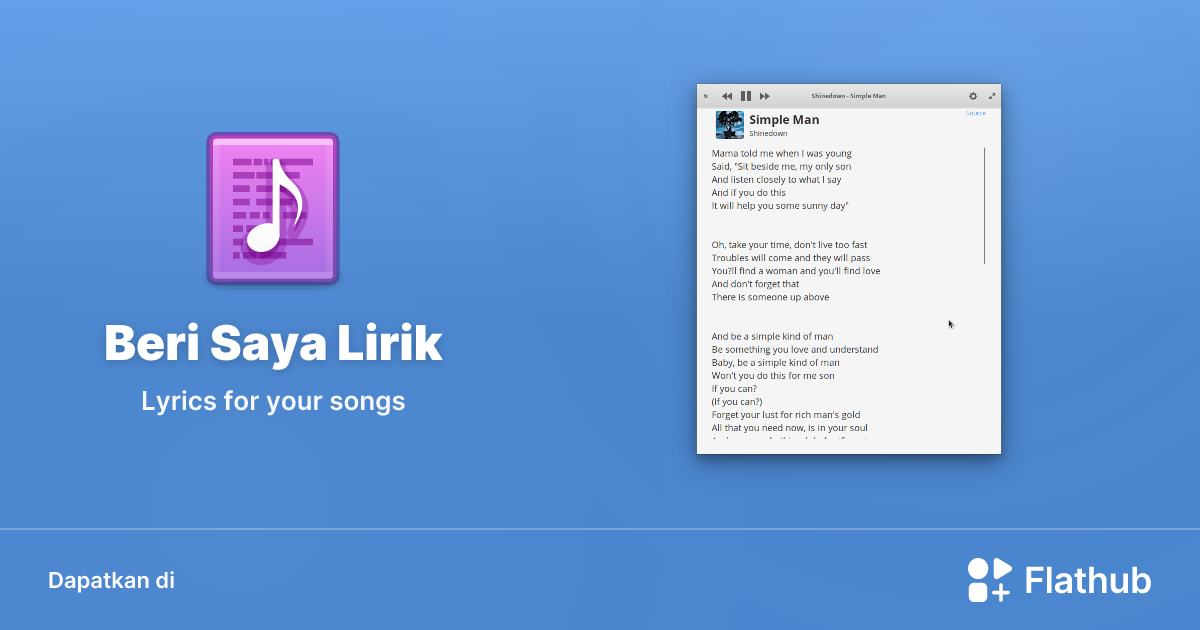 Menginstal Beri Saya Lirik di Linux | Flathub
