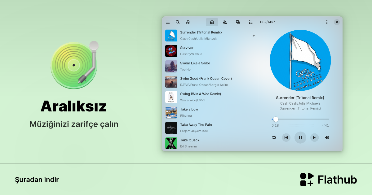 Aralıksız uygulamasını Linux'ta kur | Flathub