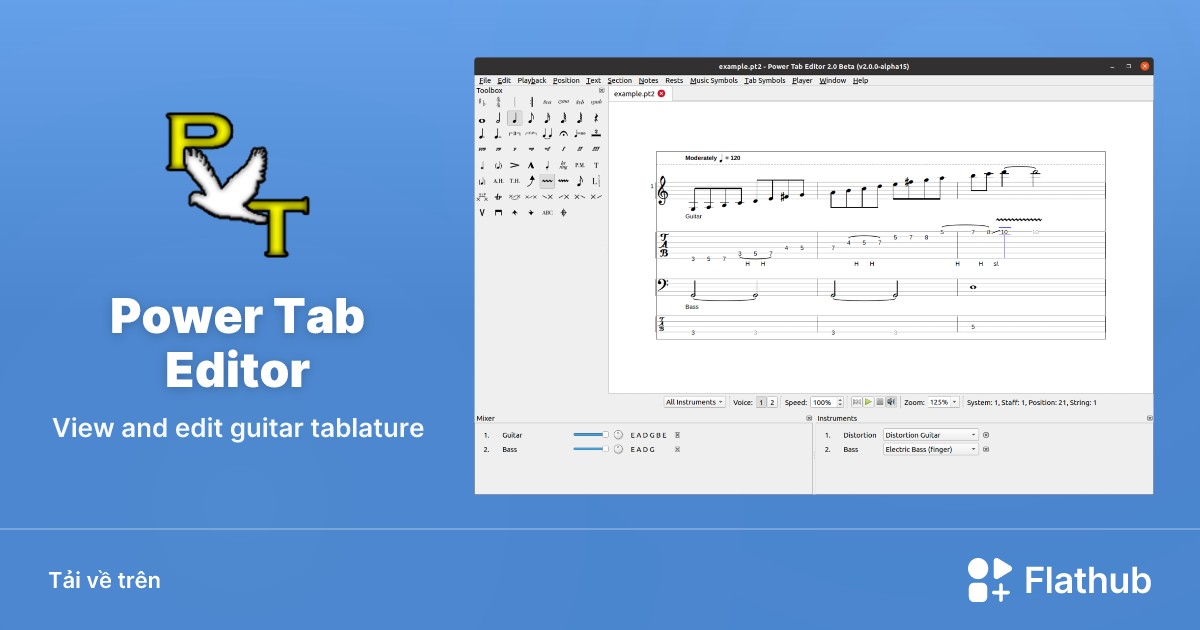 Cài đặt Power Tab Editor trên Linux | Flathub