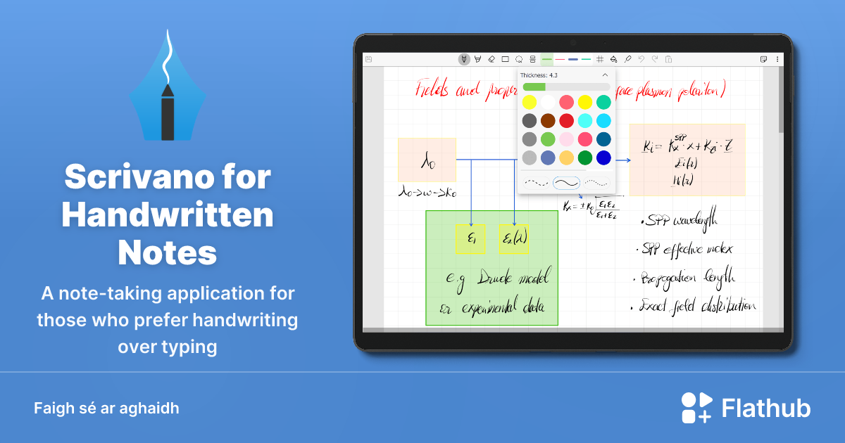 Suiteáil Scrivano for Handwritten Notes ar Linux | Flathub