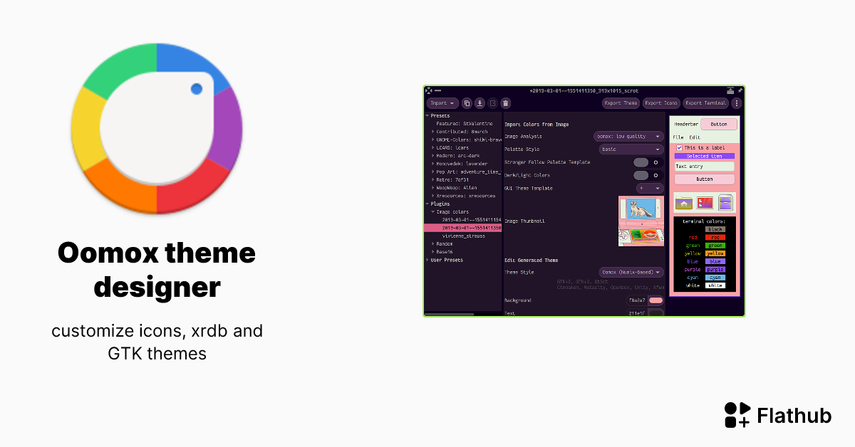 Install Oomox theme designer on Linux | Flathub