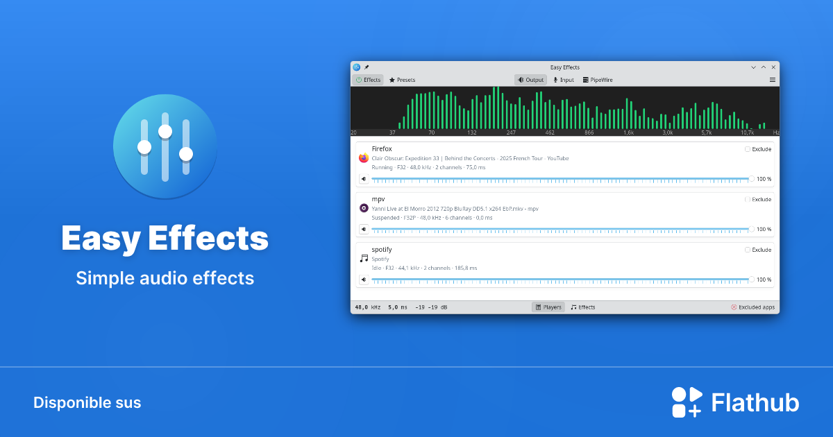 Installar Easy Effects sus Linux | Flathub