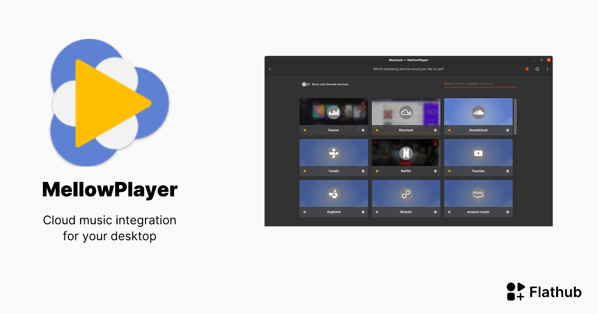Instalar MellowPlayer en Linux | Flathub
