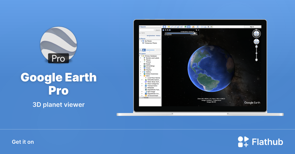 Install Google Earth Pro on Linux | Flathub