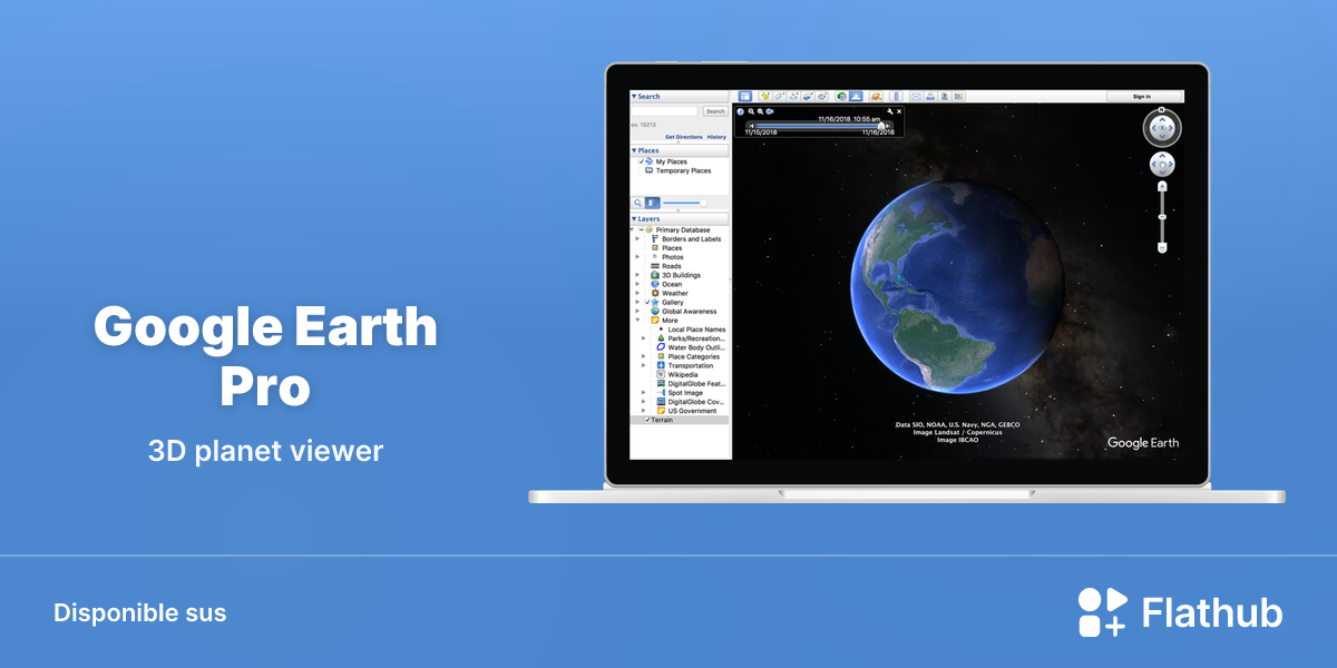 Installar Google Earth Pro sus Linux | Flathub