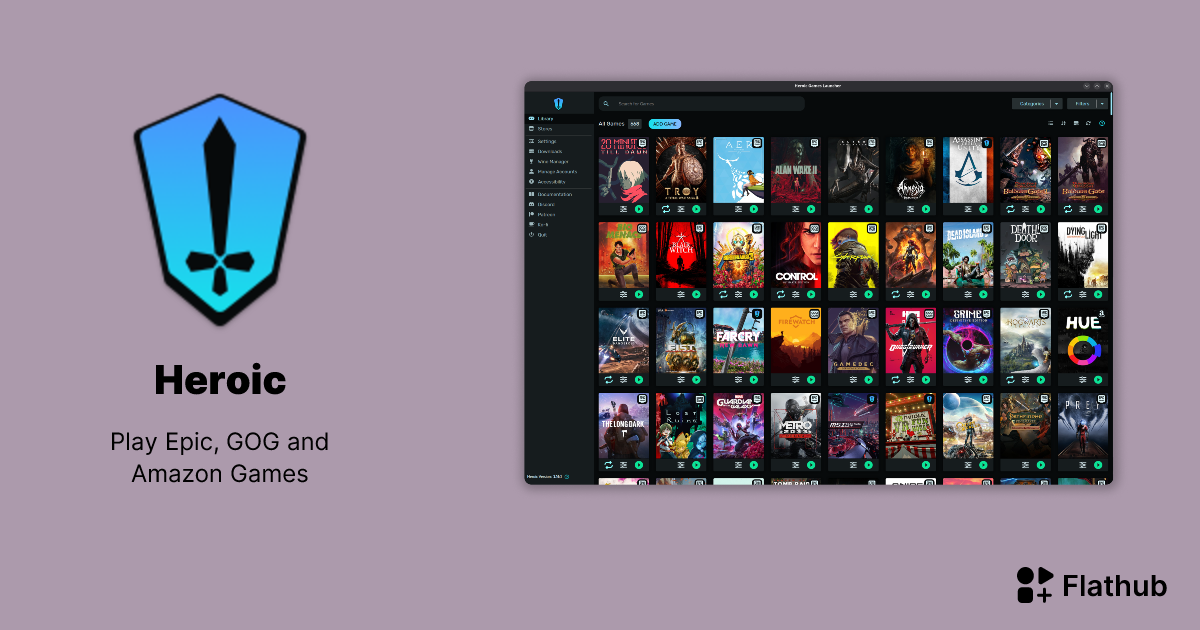 Усталяваць Heroic Games Launcher на Linux | Flathub