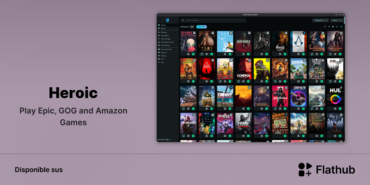 Installar Heroic sus Linux | Flathub