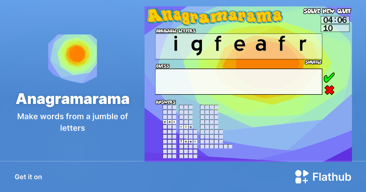 Install Anagramarama on Linux | Flathub