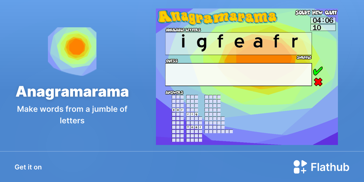 Install Anagramarama on Linux | Flathub