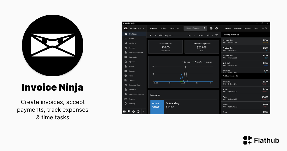 Installar Invoice Ninja sus Linux | Flathub