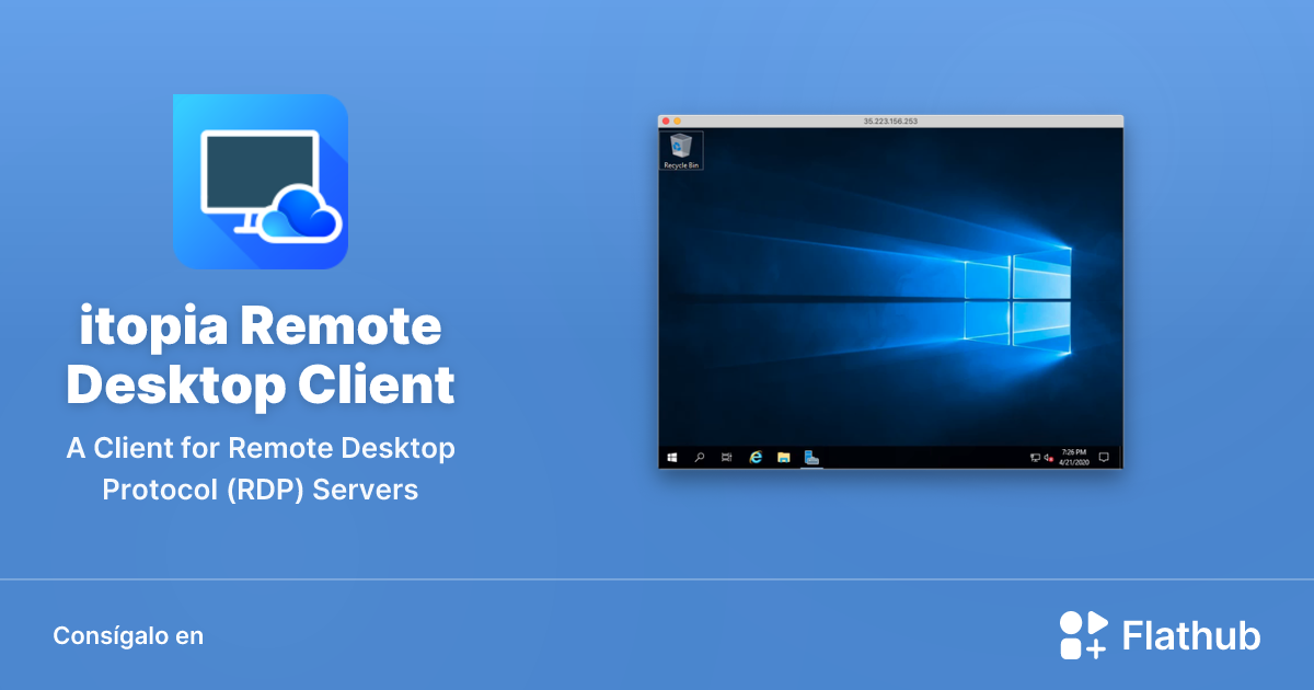 Instalar itopia Remote Desktop Client en Linux | Flathub