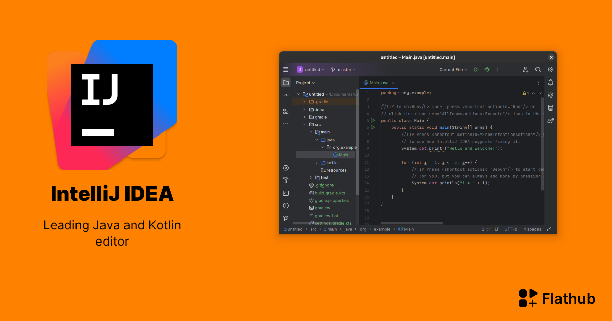 IntelliJ IDEA UltimateをLinuxにインストール | Flathub