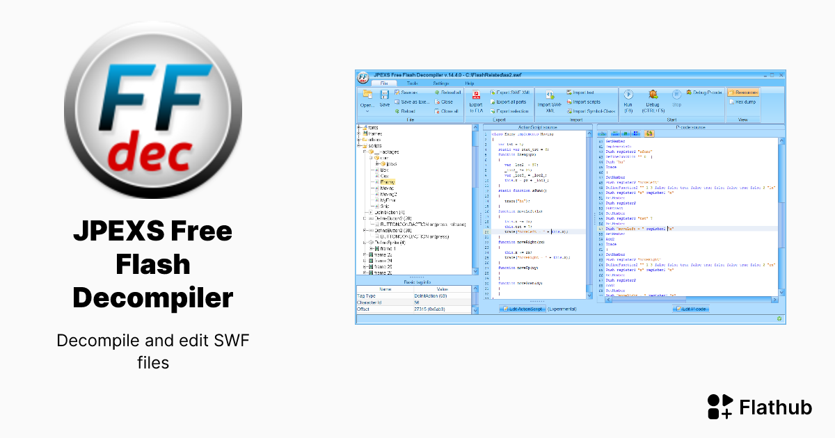 نزّل JPEXS Free Flash Decompiler على لينكس | فلاتهب