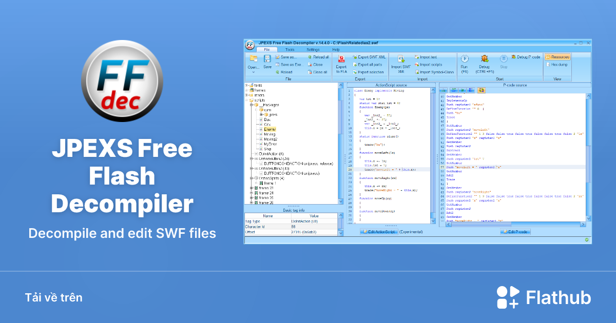 Cài đặt JPEXS Free Flash Decompiler trên Linux | Flathub
