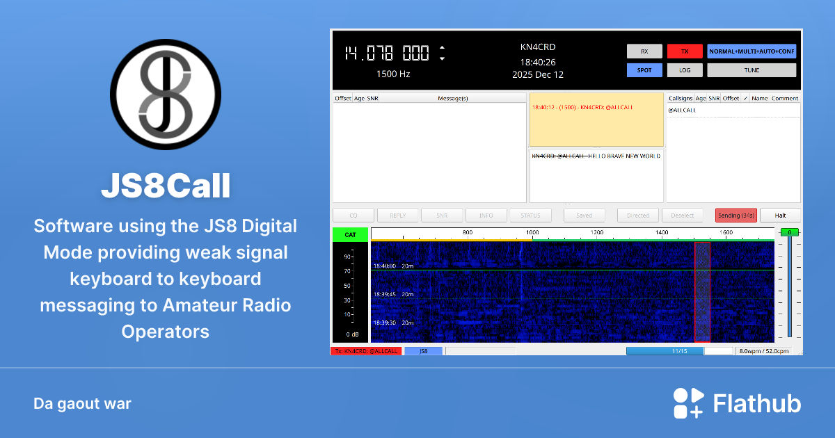 Install JS8Call on Linux | Flathub