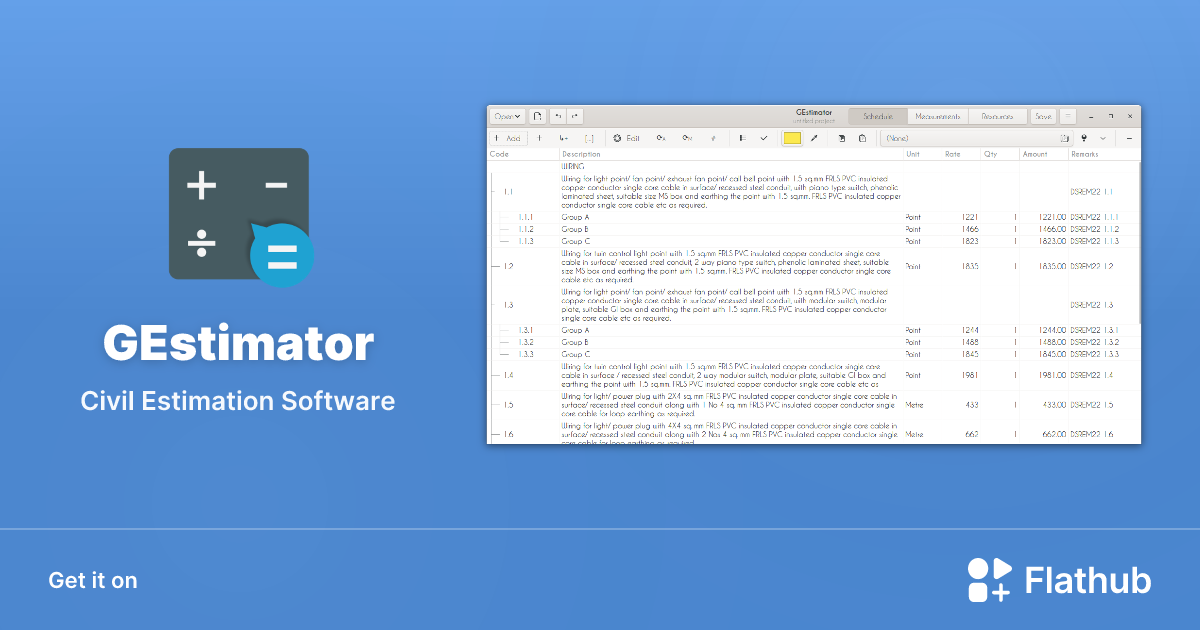 Install GEstimator on Linux | Flathub
