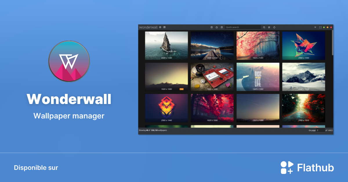 Installer Wonderwall sur Linux | Flathub