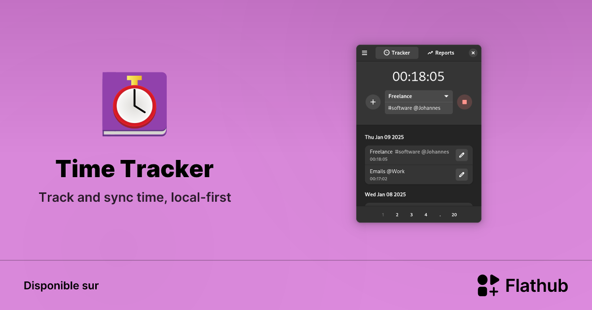 Installer Time Tracker sur Linux | Flathub