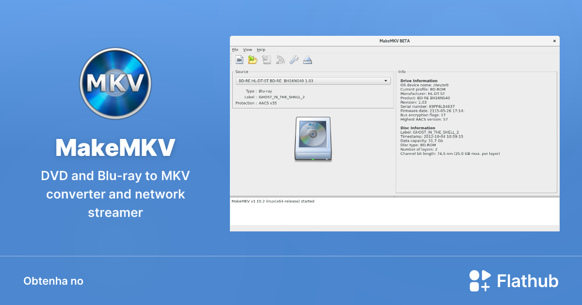 Instalar MakeMKV no Linux | Flathub