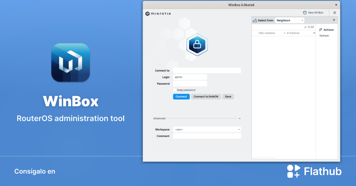 Instalar WinBox en Linux | Flathub