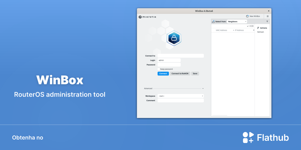 Instalar WinBox no Linux | Flathub