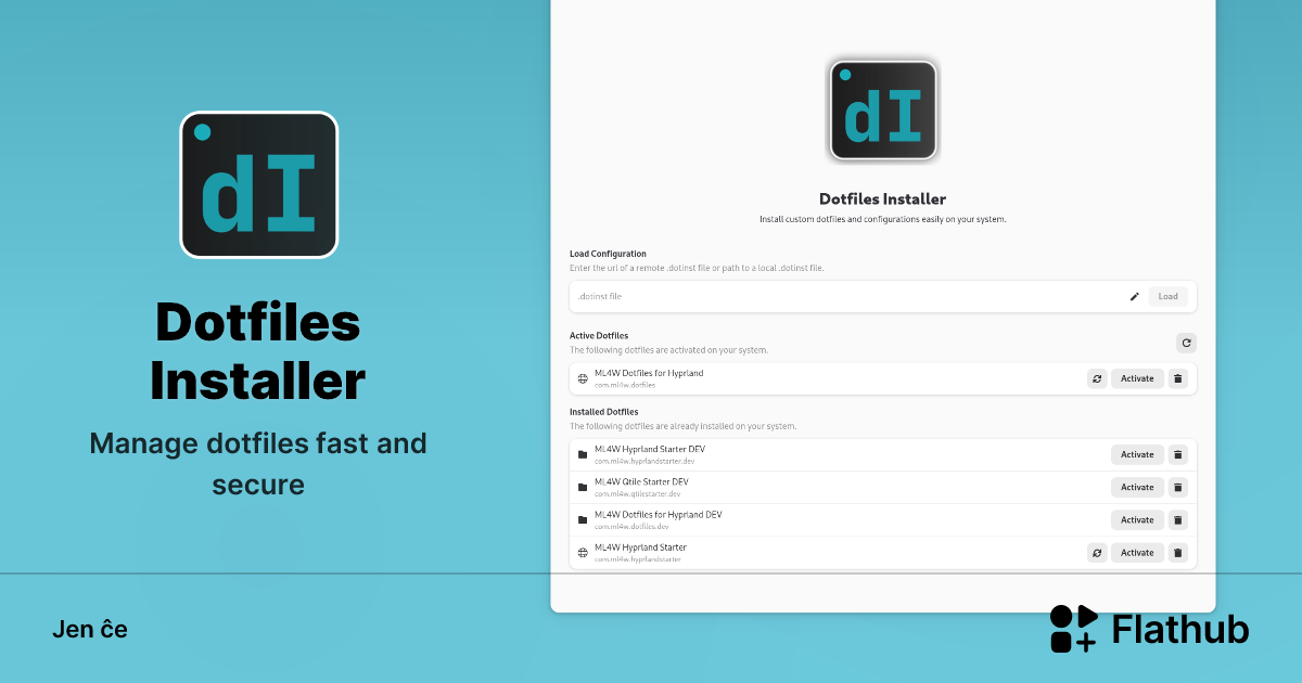 Instali Dotfiles Installer sur Linux | Flathub
