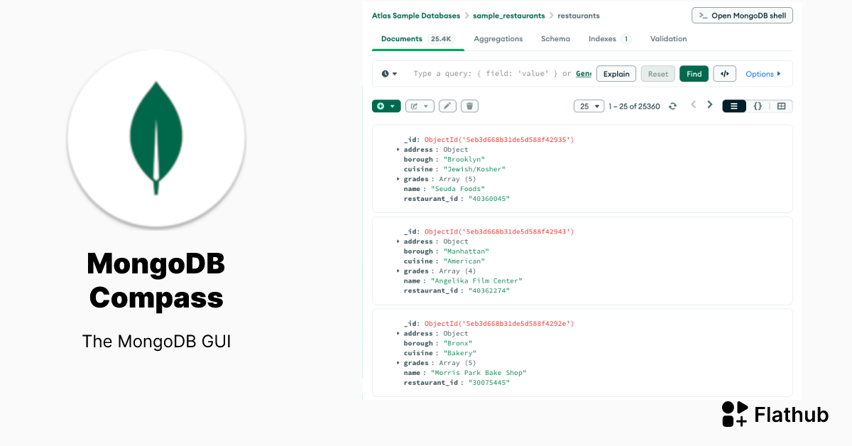 MongoDB Compass uygulamasını Linux'ta kur | Flathub