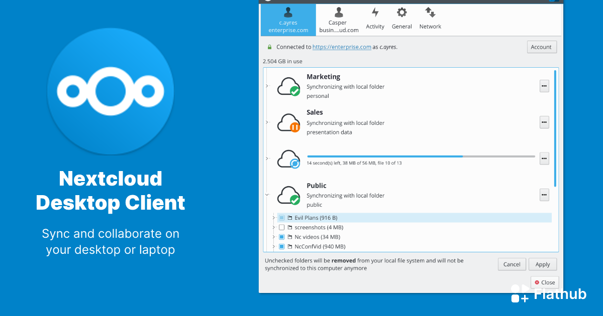 Install Nextcloud Desktop On Linux Flathub