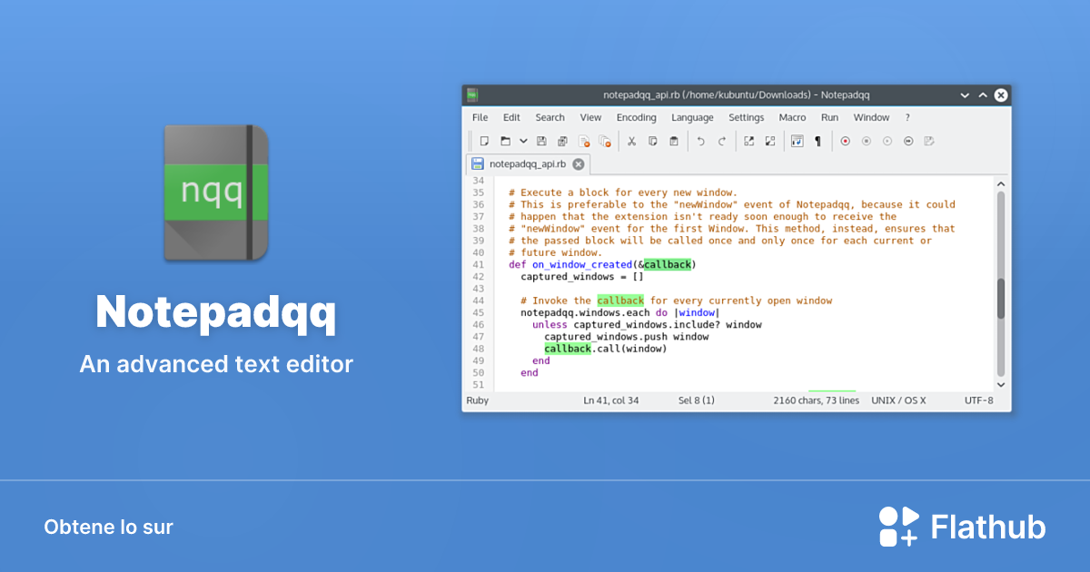 Installar Notepadqq sur Linux | Flathub