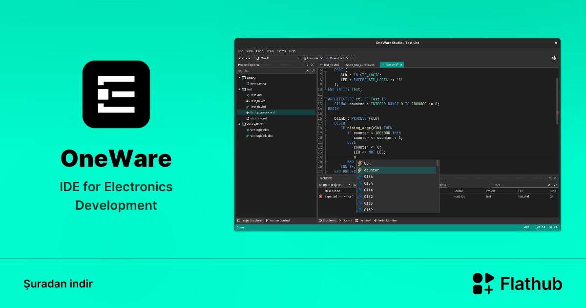 OneWare uygulamasını Linux'ta kur | Flathub