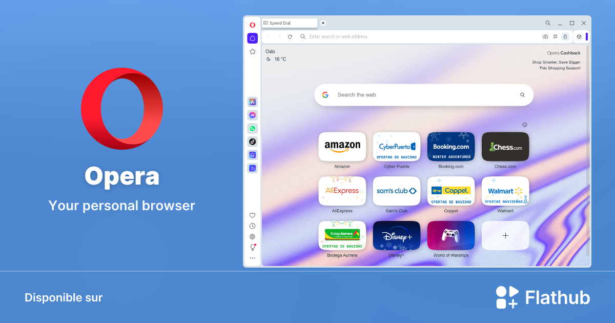 Installer Opera sur Linux | Flathub