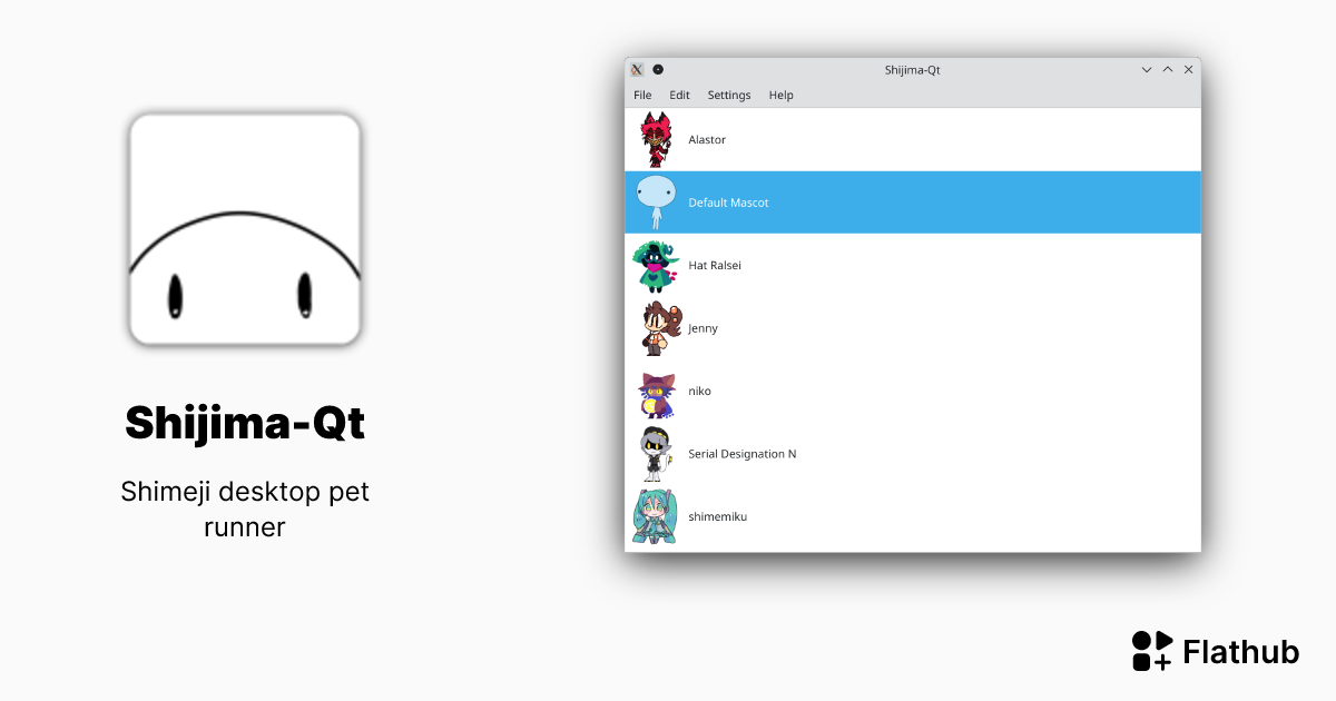 Install Shijima-Qt on Linux | Flathub