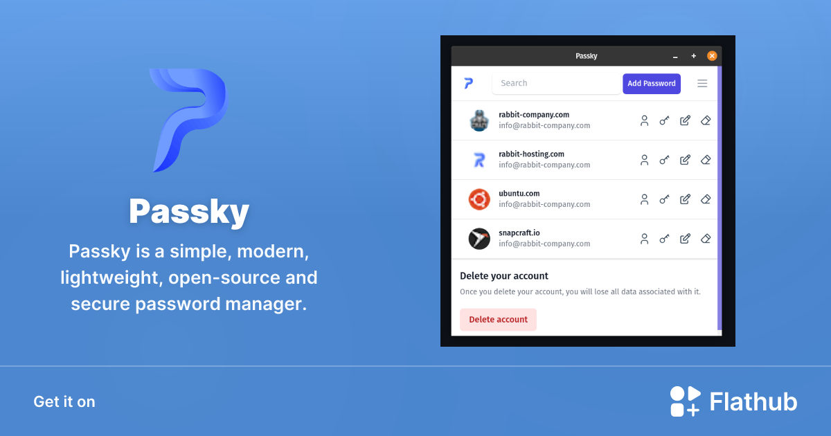 Install Passky on Linux | Flathub