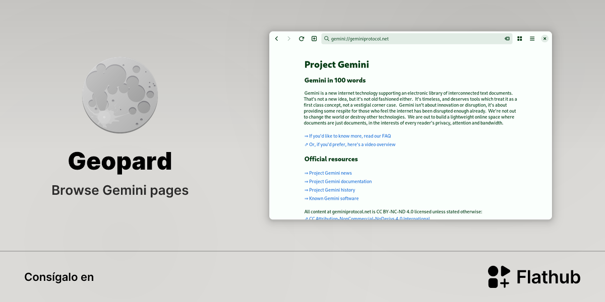 Instalar Geopard en Linux | Flathub