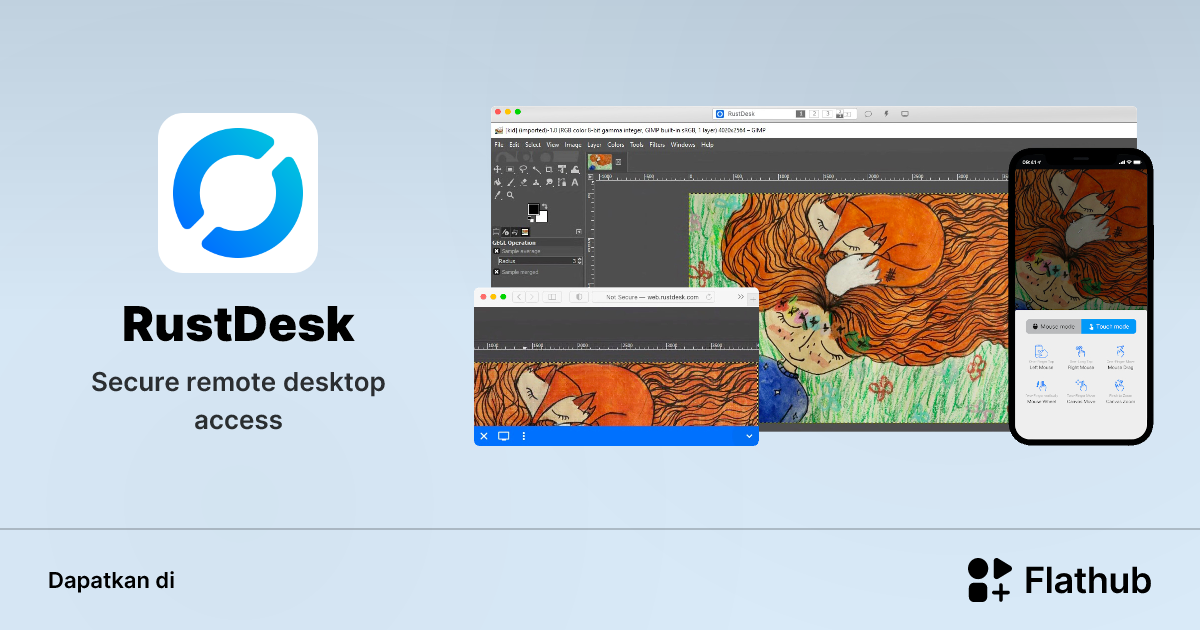 Menginstal RustDesk di Linux | Flathub