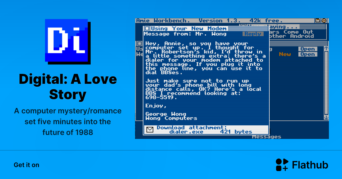 Install Digital: A Love Story on Linux | Flathub