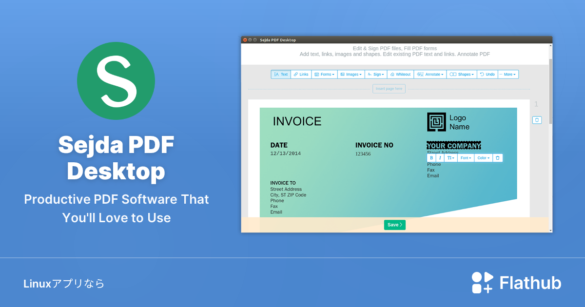 Sejda PDF DesktopをLinuxにインストール | Flathub
