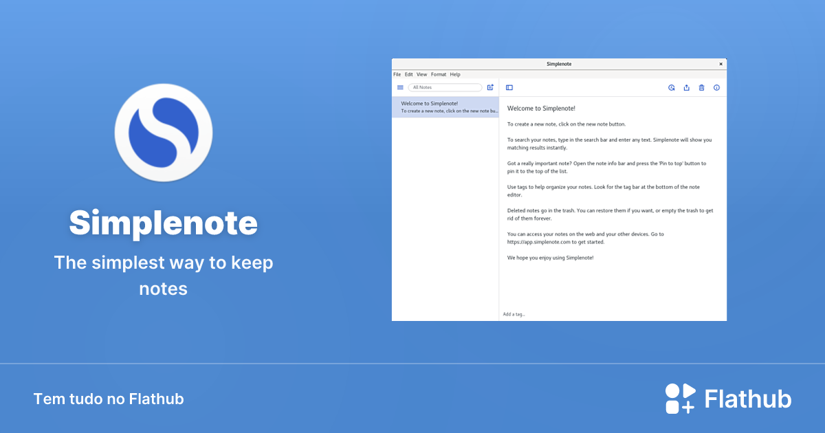 Instalar Simplenote no Linux | Flathub