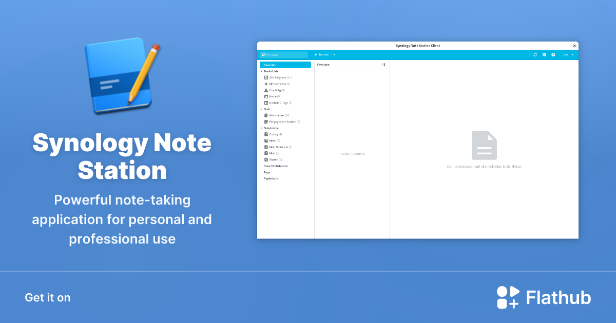 Install Synology Note Station on Linux | Flathub