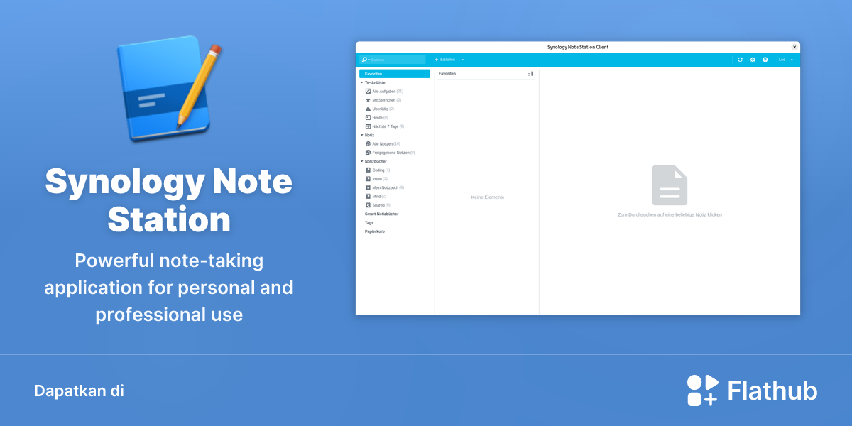 Memasang Synology Note Station di Linux | Flathub