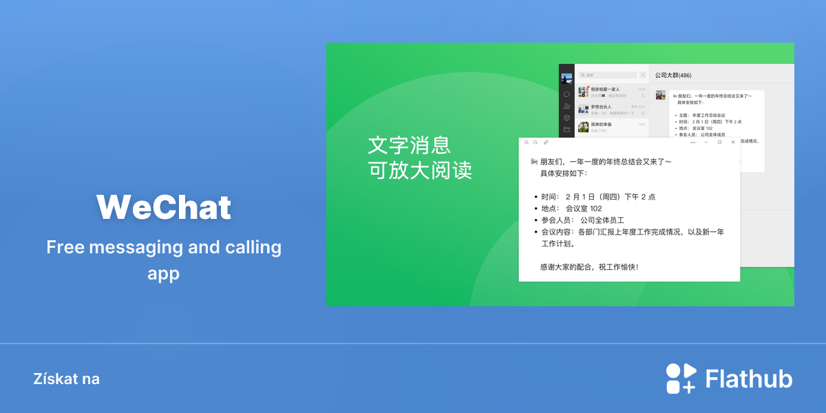 Nainstalovat aplikaci WeChat na Linux | Flathub