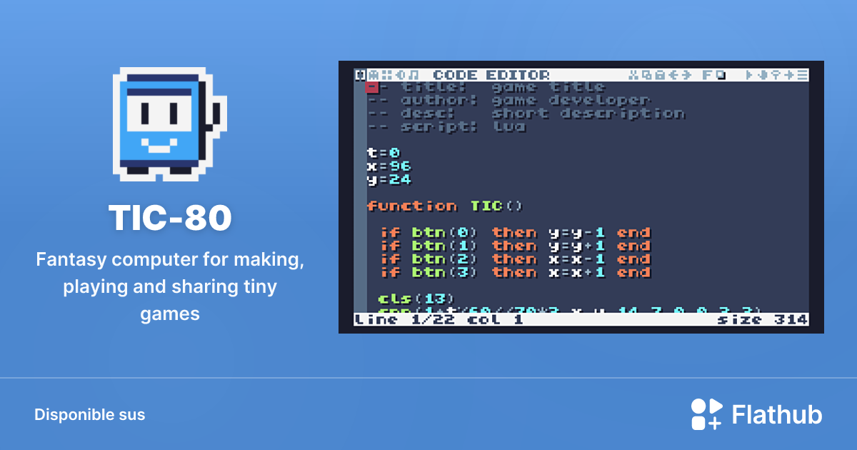 Installar TIC-80 sus Linux | Flathub