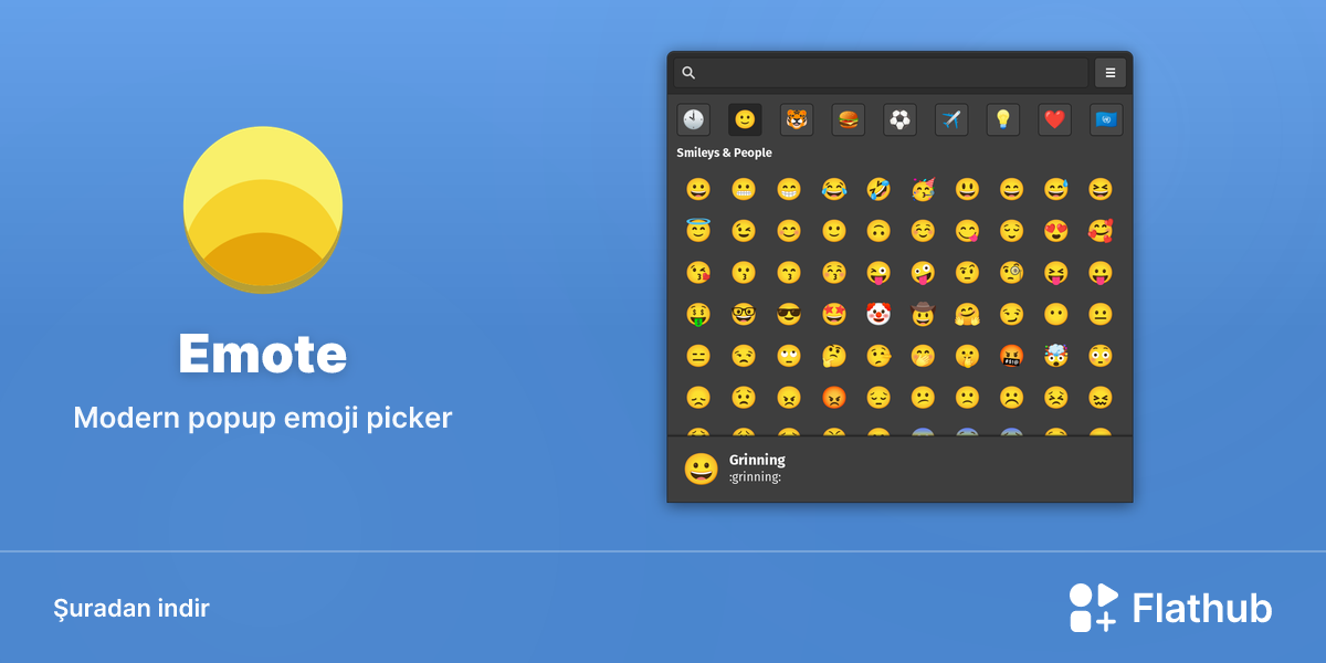 Emote uygulamasını Linux'ta kur | Flathub