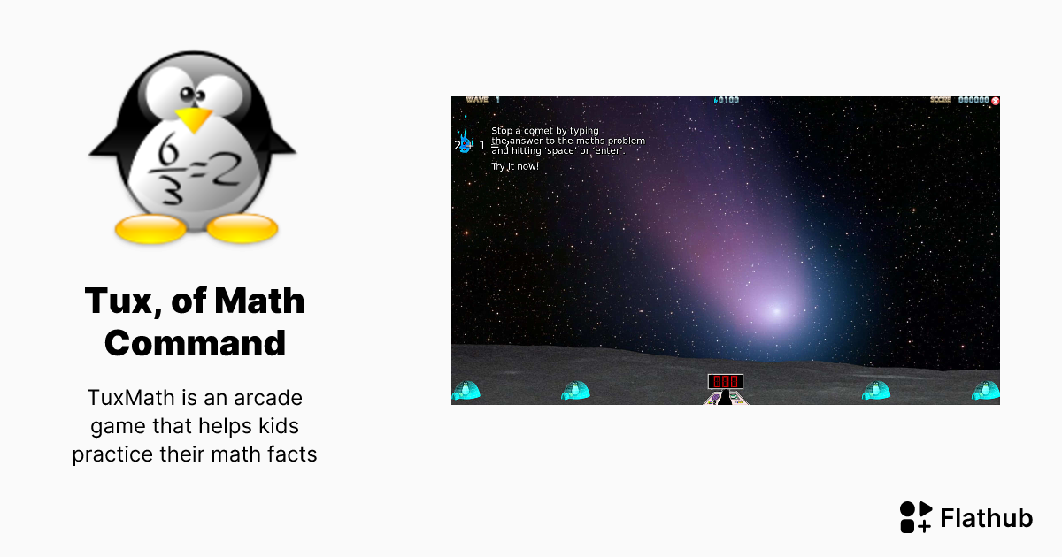 Instali Tux, of Math Command sur Linux | Flathub