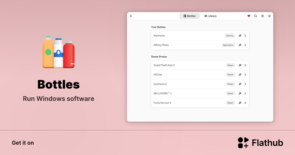 Install Bottles on Linux | Flathub