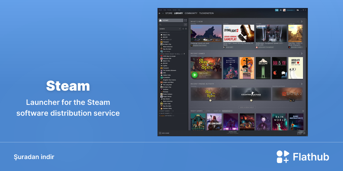Steam uygulamasını Linux'ta kur | Flathub