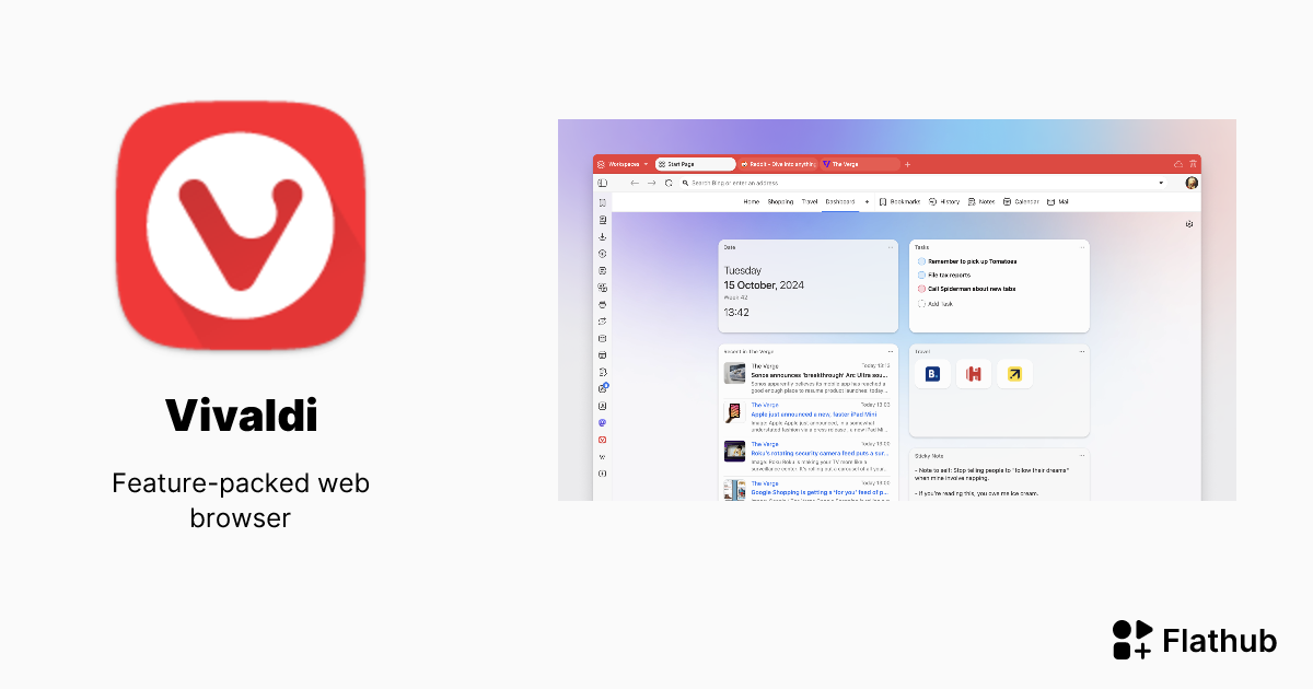 Install Vivaldi on Linux | Flathub