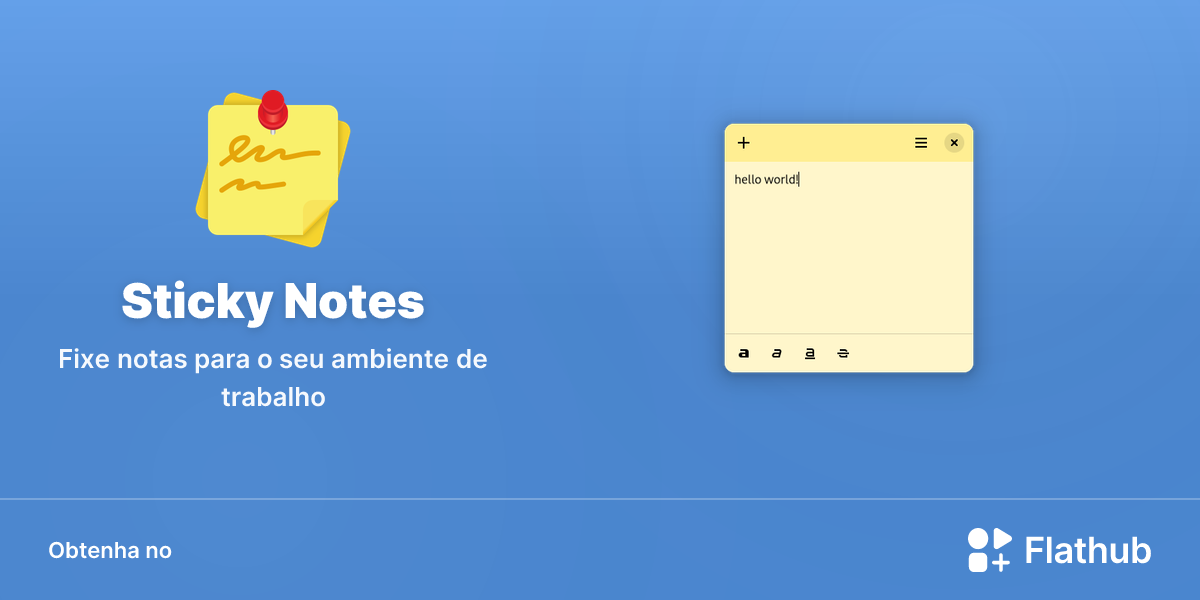 Instalar Sticky Notes no Linux | Flathub