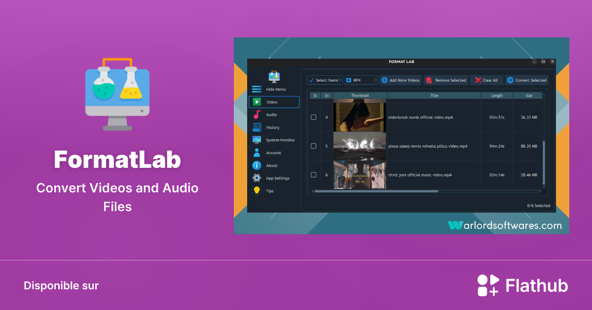 Installer FormatLab sur Linux | Flathub
